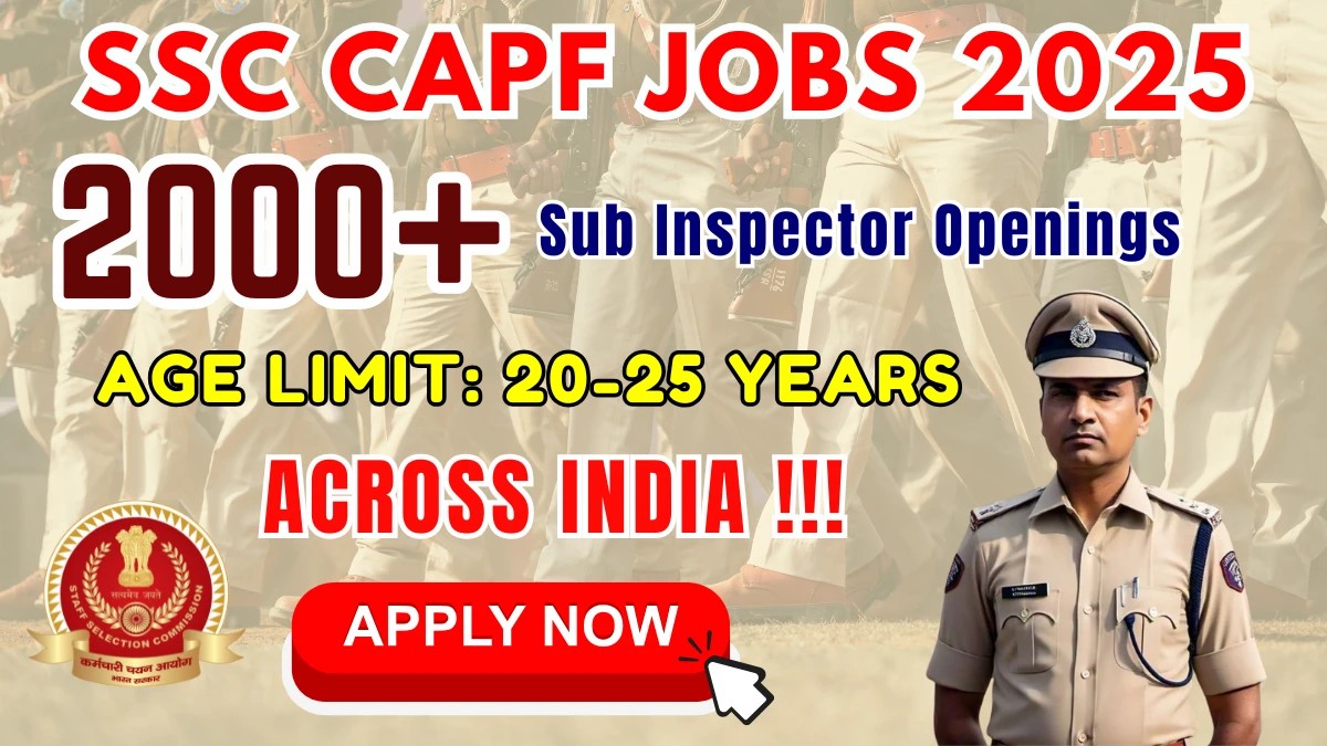 SSC CPO Recruitment 2025 - Apply Online for 2861 Posts